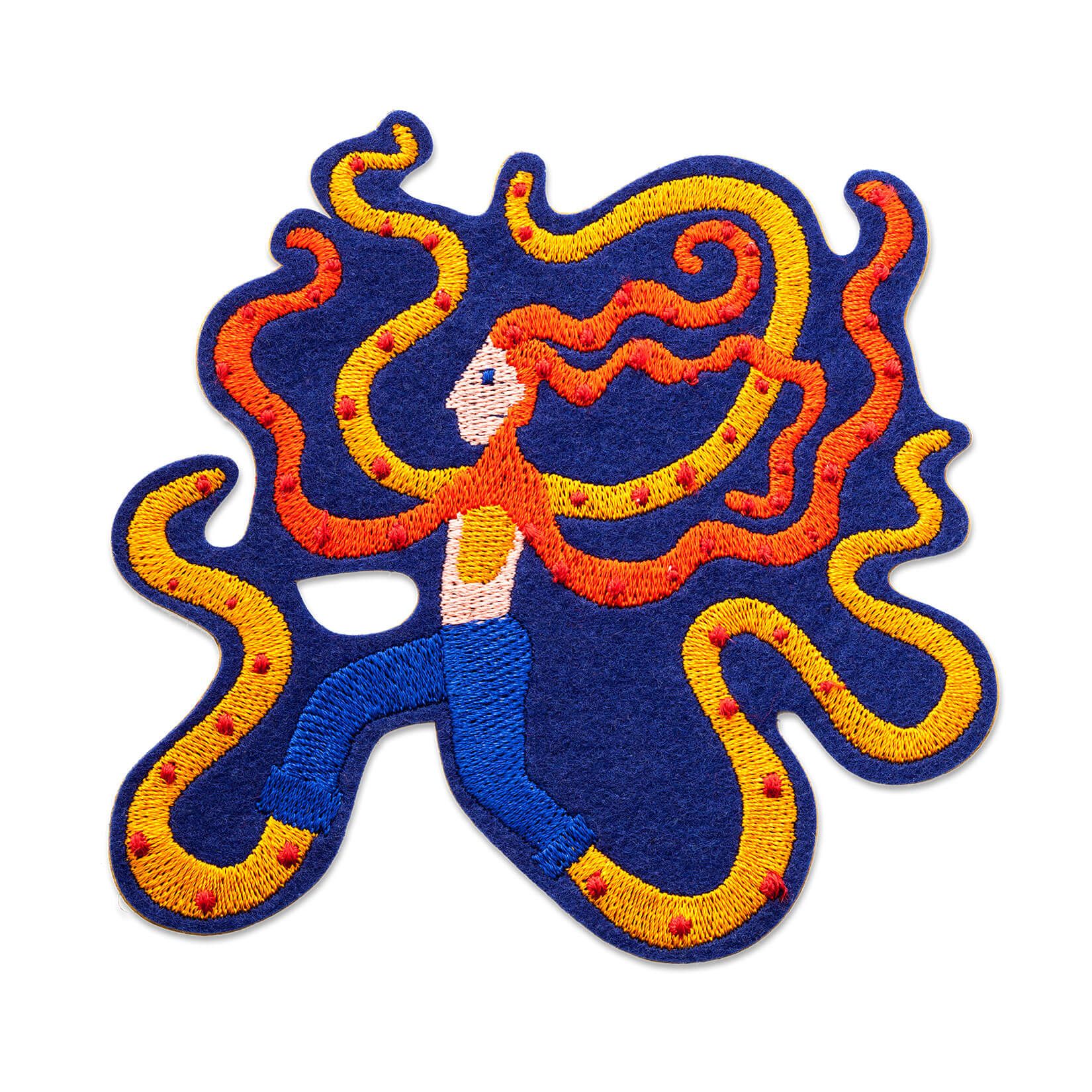 iron-on patch or self-adhesive patch – Octopus Man | Macon&Lesquoy