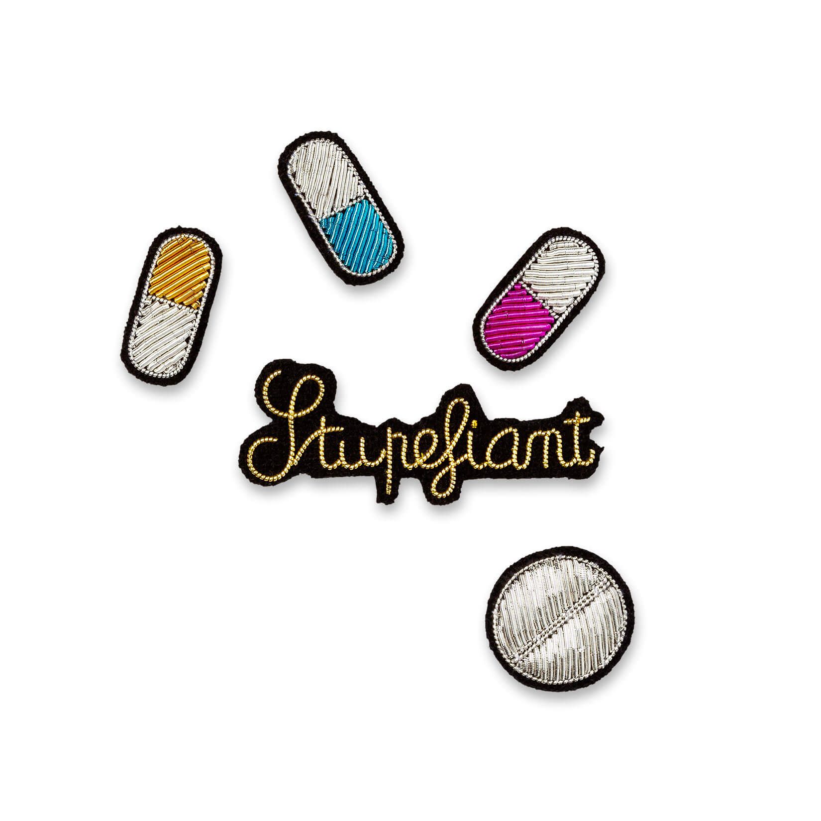 Broches brodées à la main – Stupéfiants | Macon&Lesquoy